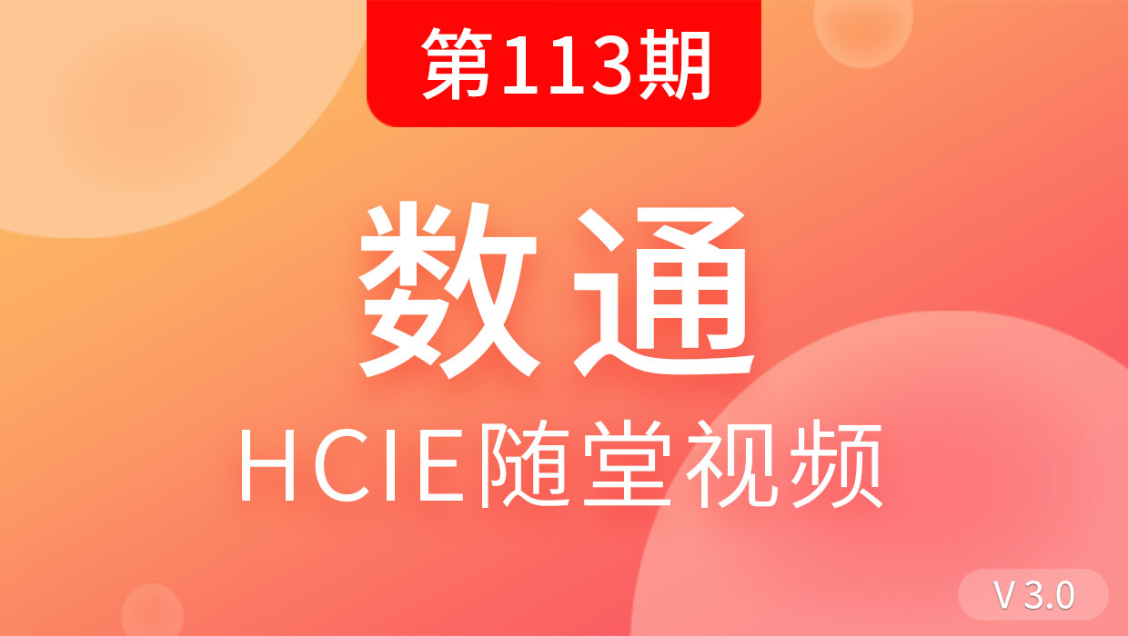 第113期华为数通HCIE